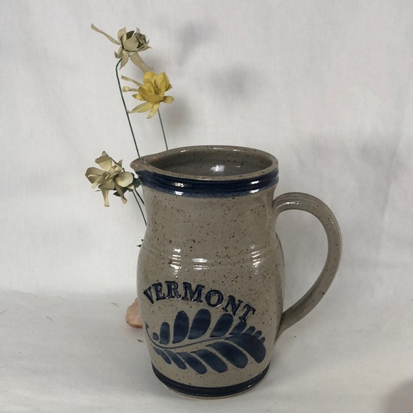 Artisan | Art | 9 Artist Signed Pottery Vermont Heavy Pitcher 65 | Poshmark